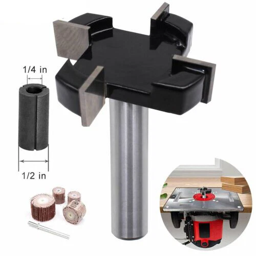 NEW CNC SPOILBOARD Surfacing Router Bits, 1/2 inch Shank 2 inch Cutting ...