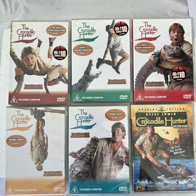 CROCODILE HUNTER DVDS Box Set 1-5 TV Series Steve Irwin Australia 00s ...