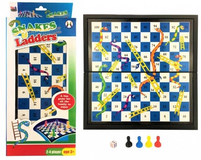 48 X CLASSIC Snakes & Ladders Game 31 x 16 x 5cm Toys Party Job Lot ...
