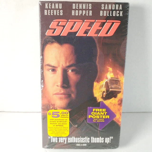 SPEED VHS 1994 Keanu Reeves Sandra Bullock Action Movie NEW SEALED £9. ...