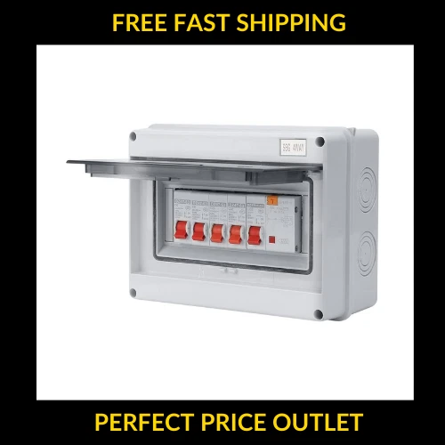 4 WAY CONSUMER Unit fuse box 4 MCB Circuit Breakers Isolator Shed ...
