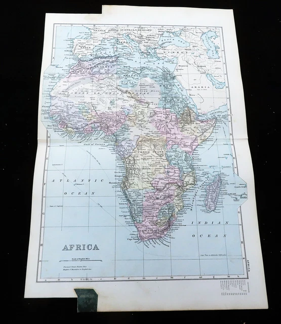 ANTIQUE MAP OF Continental Africa The African Continent Colonial GW Bacon 1894 £46.00 - PicClick UK