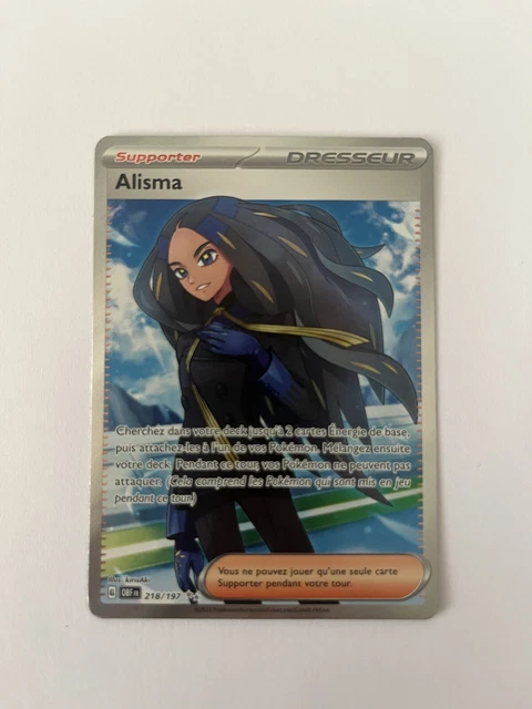 POKEMON FLAMMES OBSIDIENNES Card Secrete Holo Carte Fr Alisma 218/197 ...