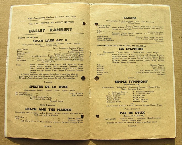 1946 BALLET RAMBERT Walter Gore, Belinda Wright John Gilpin, Gilmore ...