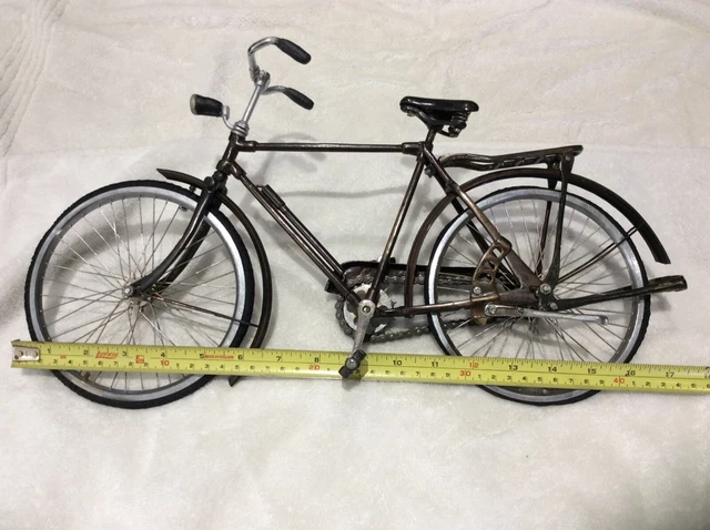 ANTIQUE VINTAGE MODEL Bicycle Working Large Detailed Model Of Ww2 Era ...