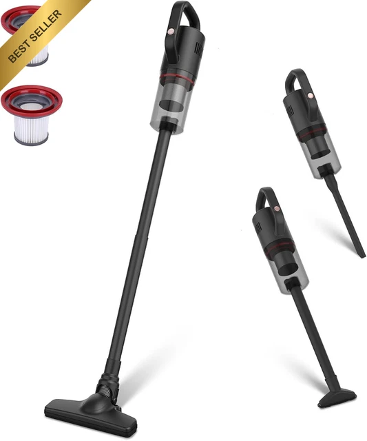 CORDLESS 3-IN-1 STICK Vacuum Lightweight Handheld Pet Hair Hard Floor ...