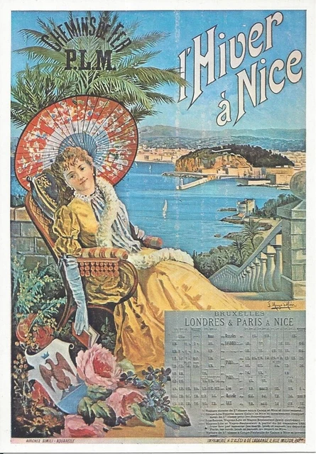 REPRODUCTION DES AFFICHES des Chemins de Fer Paris Lyon Méditerranée ...