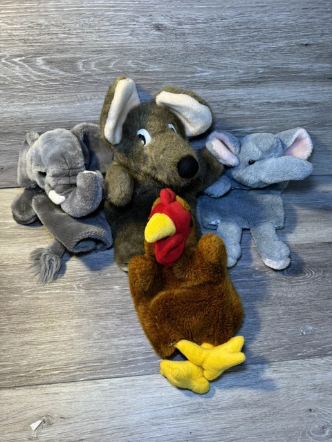 HAND PUPPET PLUSH Zoo Animals Bundle X4 - Good Condition- Role Play $10 ...