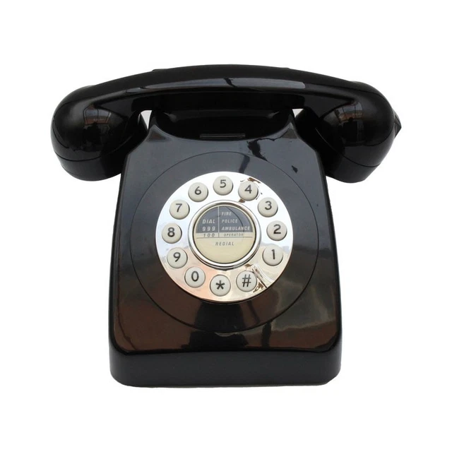 RETRO ROTARY STYLE Telephone (Blue-grey-red-black) Home Telephone ...