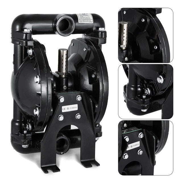 AIR OPERATED DOUBLE Diaphragm Pump Heavy Duty Pneumatic Diaphragm Transfer Pump $195.04 ...