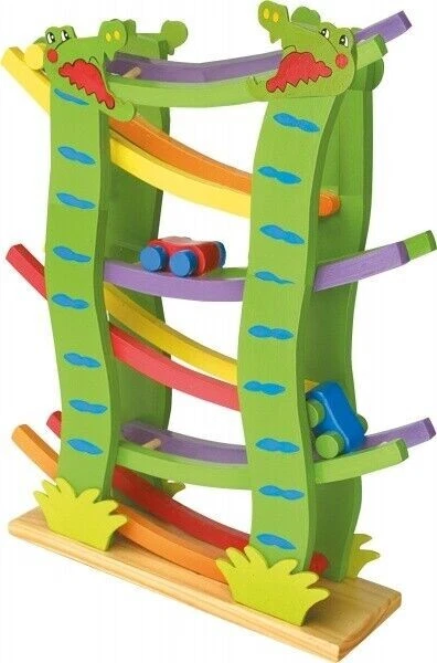 CHILDRENS WOOD WOODEN Toy "Crocodile" Game Clic Clac Race Track £15.00 ...