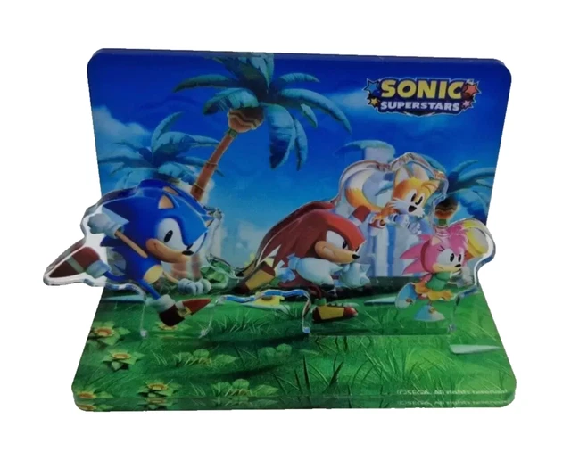 SONIC THE HEDGEHOG Superstars Acrylic Display Stand Sega Promo Brand ...