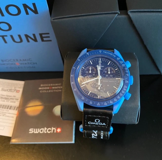 OMEGA X SWATCH Speedmaster MoonSwatch Mission vers Neptune EUR 234,04 ...