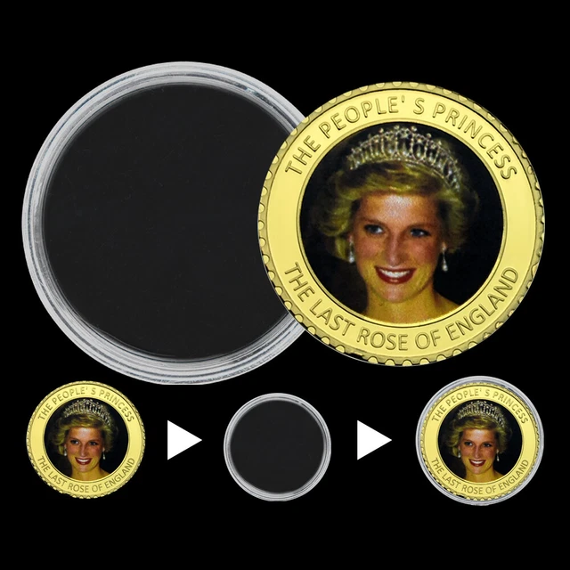 1961-1997 YEARS PRINCESS of Wales GOLD Coin Diana Commemorative Medal ...