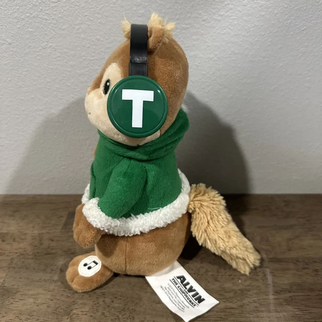 ALVIN CHIPMUNK THEODORE Singing Dancing Christmas Music, Plush Green ...