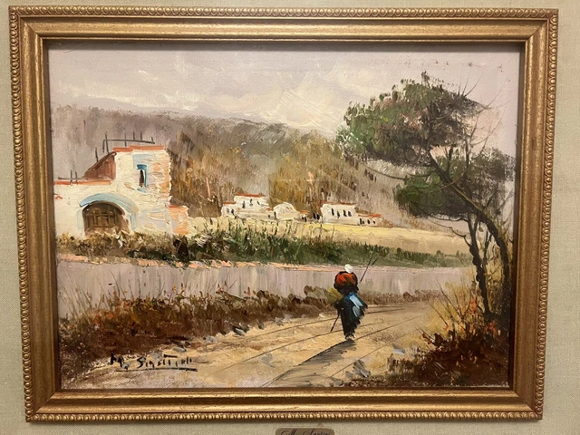 QUADRO OLIO SU tela di Mario Santini (pittore) - Paesaggio b - dipinto ...