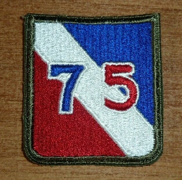 PATCH 75^ DIVISIONE di fanteria US Army - DISTINTIVO originale 2^ G.M ...