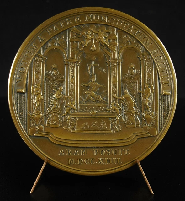 MÉDAILLE LOUIS XIV maître-autel voué par Louis XIII à Notre Dame de ...