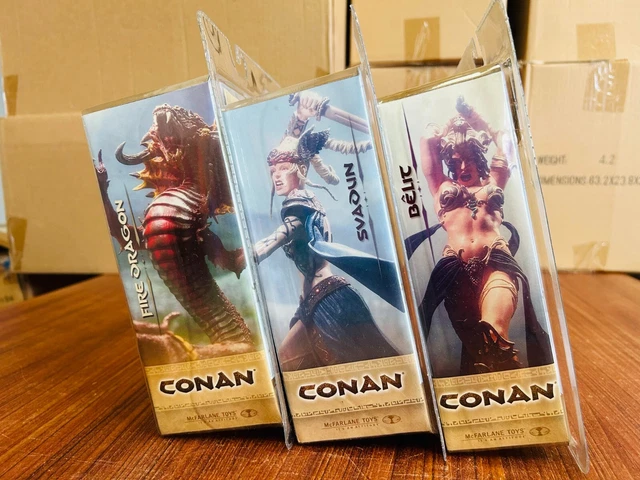 MCFARLANE TOYS - CONAN - SERIES 1 - BELIT, SVADUN & FIRE DRAGON - 3 ...