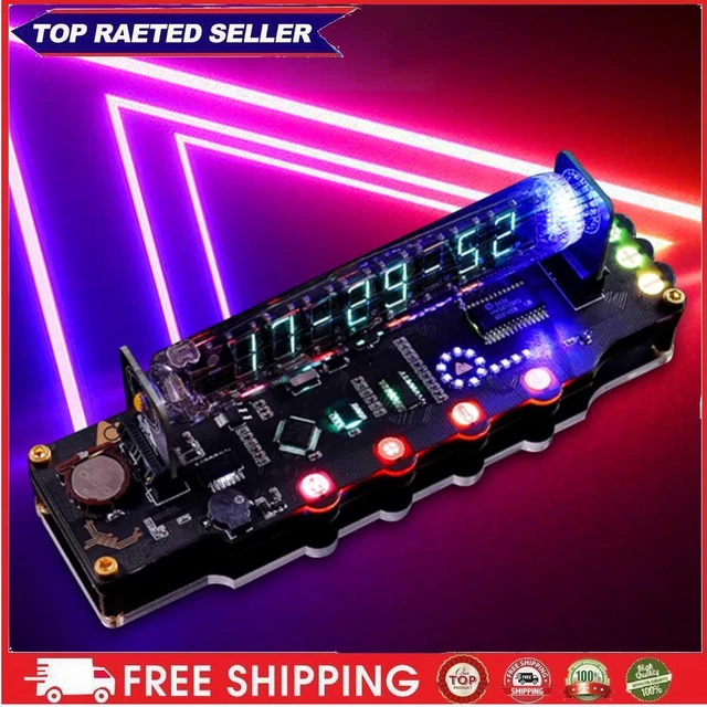 NIXIE TUBE CLOCK Kit IV18 Fluorescent Tube Clock Digital LCD Home Decor ...