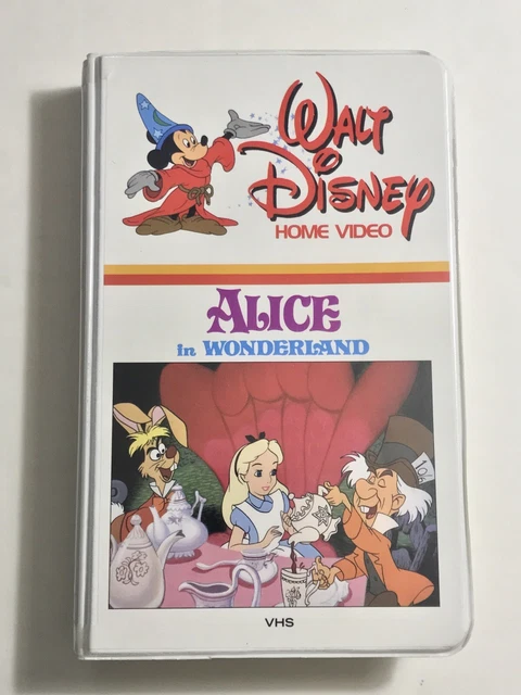 ALICE IN WONDERLAND VHS 1981 Walt Disney Home Video Mickey White Clamshell EX £489.90 - PicClick UK