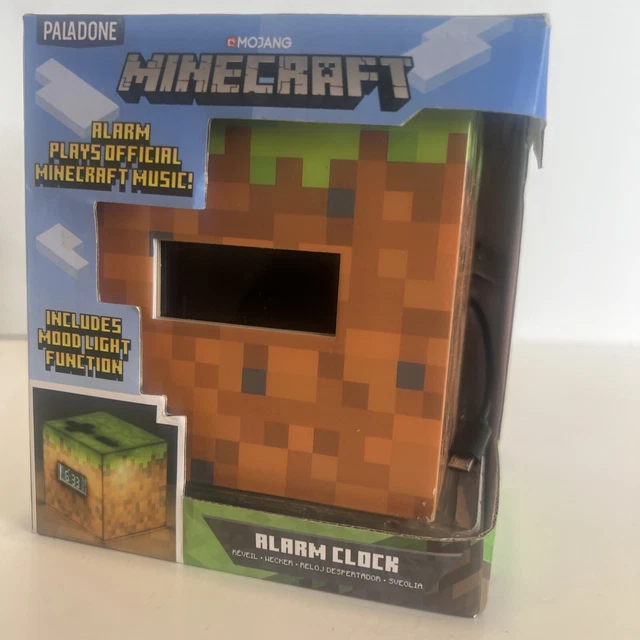 MINECRAFT ALARM CLOCK Mojang Paladone Minecraft Music, Mood Light ...