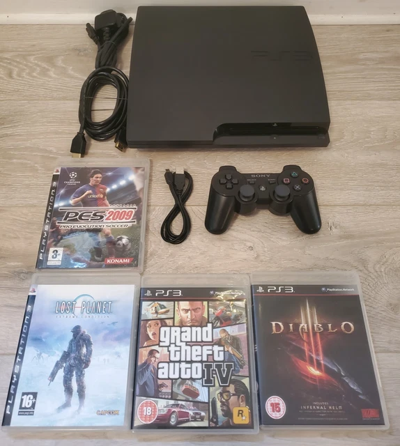 SONY PLAYSTATION 3 PS3 Slim CECH-3003B 320 GB Complete with 4 games - ONE OWNER £84.99 - PicClick UK