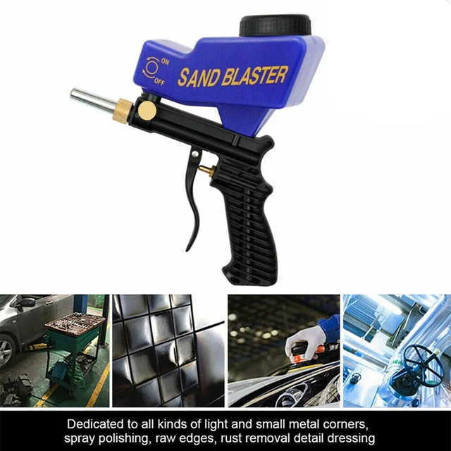 PORTABLE AIR SANDBLASTING Gun Hand Held Sand Blaster Shot Media ...