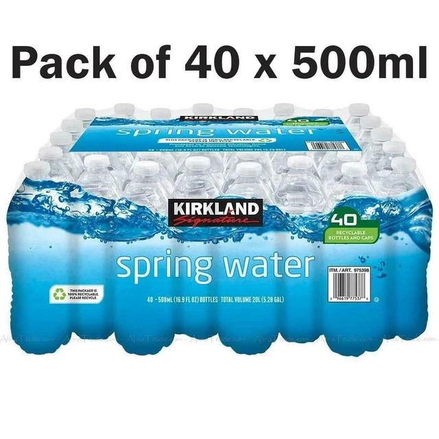 KIRKLAND SIGNATURE NATURAL Spring Water Bottles 40 Pack x 500ml FASTEST ...