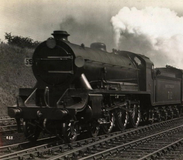 SOUTHERN 4-6-0 SIR Brian locomotive train RPPC photograph postcard ...