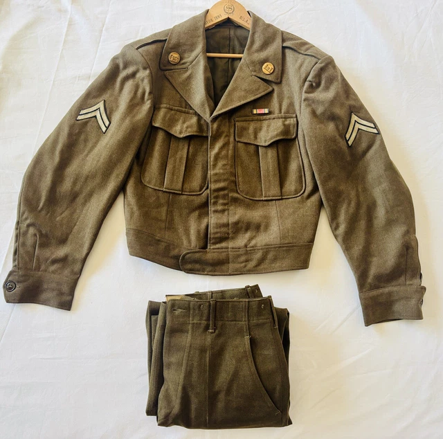 ORIGINAL WW2 UNIFORM Us Army Ike Jacket 1St Infantry Division D-Day ...