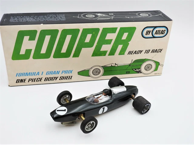RARE! VINTAGE 1965 Atlas Cooper Formula 1 Grand Prix Slot Car 1/24th ...