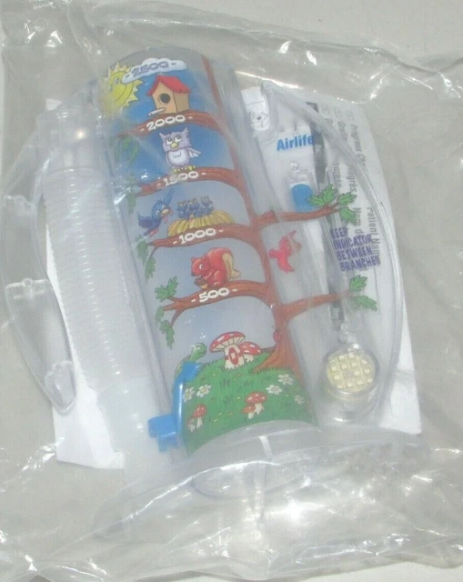 AIRLIFE PEDIATRIC VOLUMETRIC Incentive Spirometer W/ One-Way Valve 2500 ...