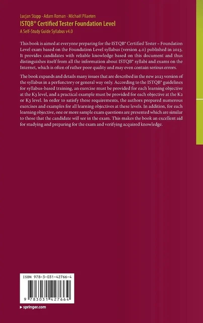 ISTQB® CERTIFIED TESTER Foundation Level | A Self-Study Guide Syllabus ...