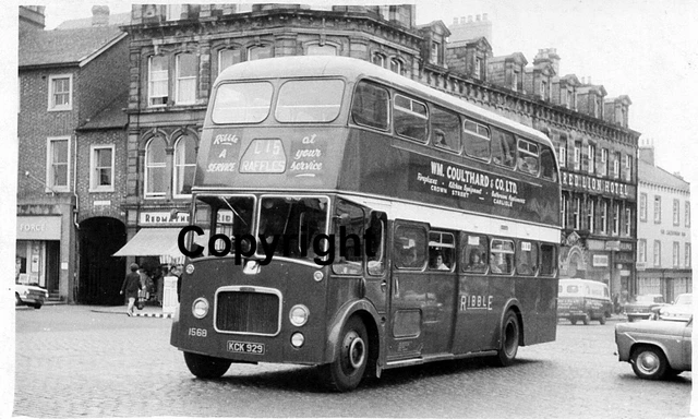 RIBBLE KCK929 LEYLAND PD3 Burlingham Coach B&W Bus Photo £1.10 ...