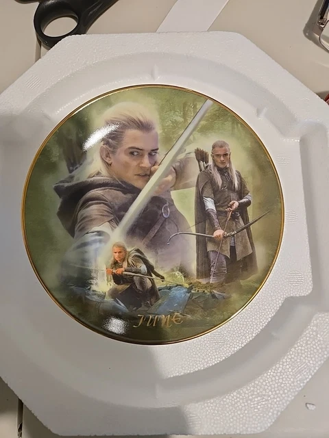 LOTR LORD OF The Rings Calendar Adventure Plate June Bradford Exchange ...