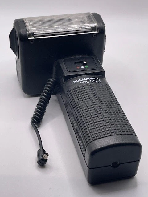 CAMERA FLASH HANIMEX Pro 550 Flash Gun S- TESTED off shoe ideal Olympus ...