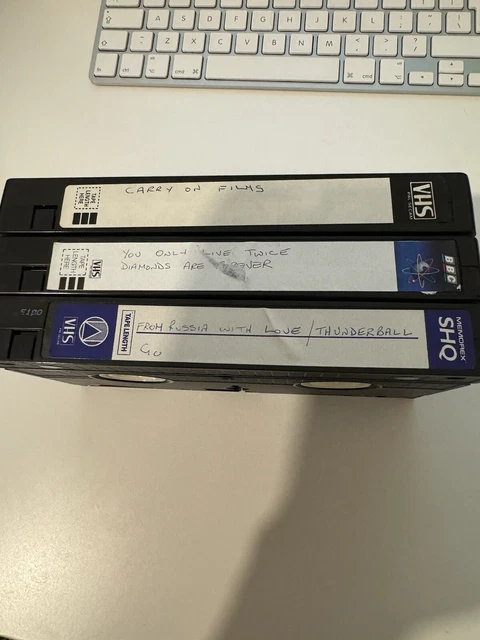 3 X PRE Recorded VHS in Black boxes £3.00 - PicClick UK