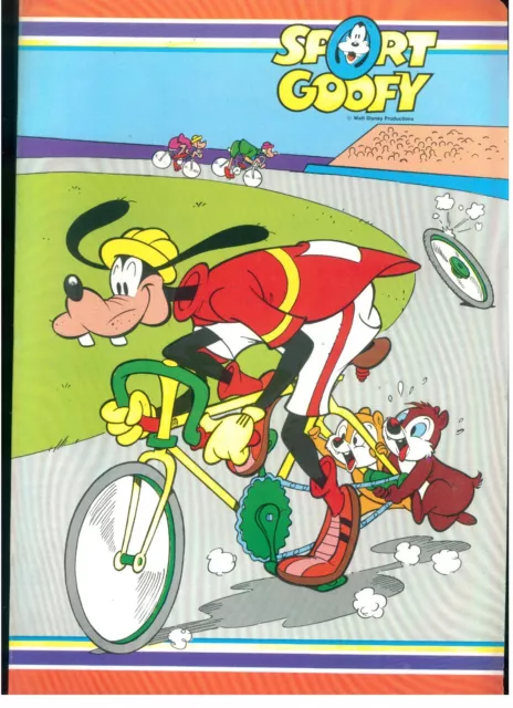 WALT DISNEY SPORT Goofy 80'S Pippo Maxi Notebook Best Wishes £4.30 ...