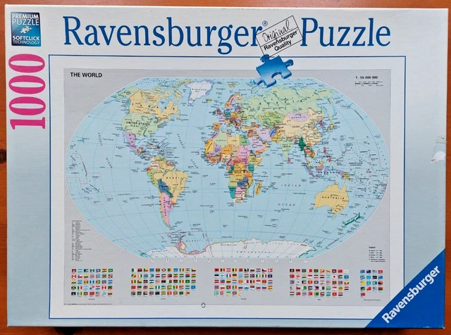 RAVENSBURGER 1000 PIECE 'Political World Map' Jigsaw Puzzle £0.99 ...