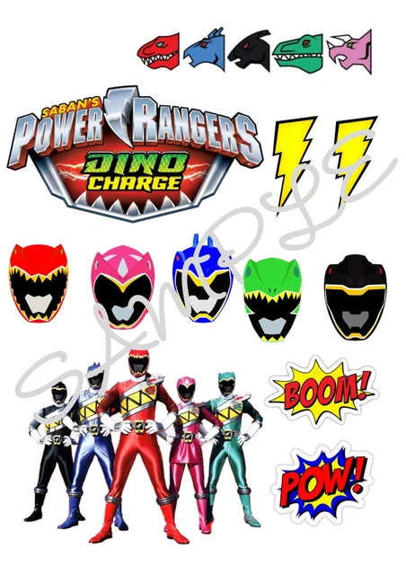 POWER RANGERS DINO Charge Edible Icing Sheet A4 Cake Toppers £5.50 ...