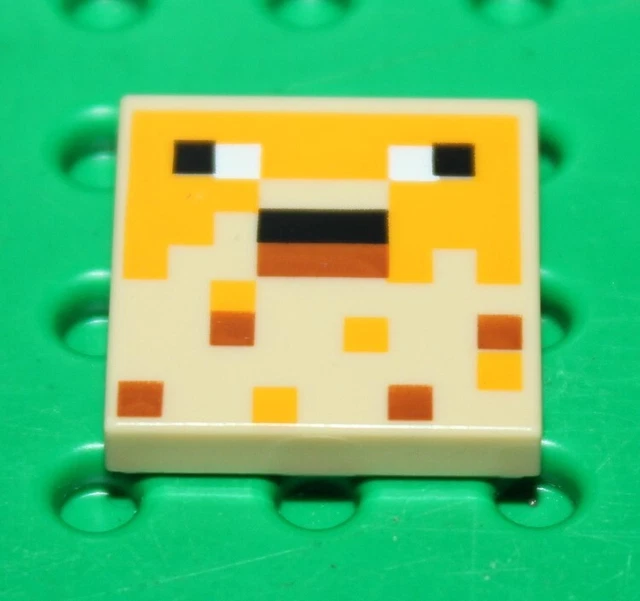 LEGO TAN TILE 2x2 with Pixelated Minecraft Pufferfish ref 3068bpb1482 ...