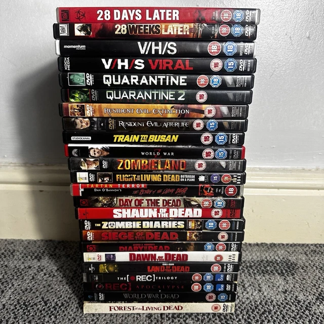 ZOMBIE HORROR MOVIES DVD Bundle 2000’s Rec VHS Quarantine Train To ...