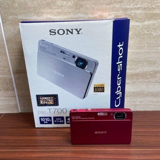 SONY CYBER-SHOT DSC-T700 Digital Camera Red Excellent Condition ...