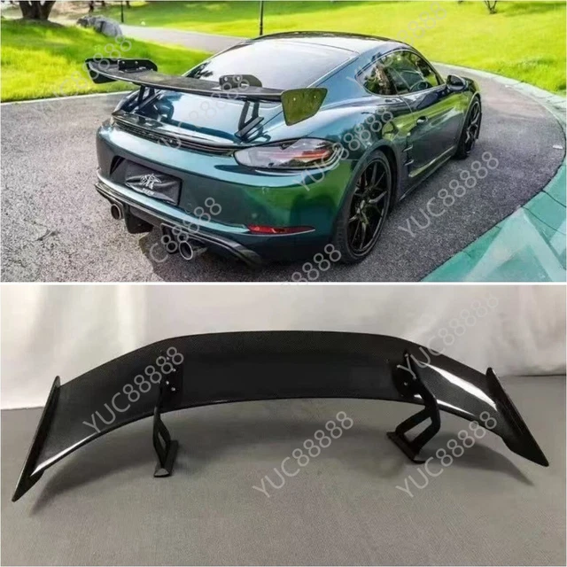 REAL CARBON FIBER Rear Spoiler Wing GT4 Style For Porsche 718 981 ...