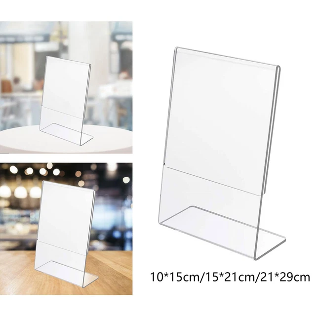 SUPPORT DE PANNEAU en acrylique, support de dépliant, présentoir en EUR ...