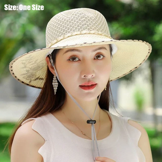 Uv Protection Sun Visor Big Brim Foldable Cap Fashion Summer Hat Eur 12