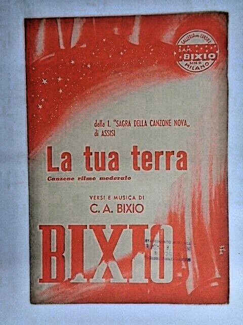LA TUA TERRA C.A. Bixio Spartito EUR 6,00 - PicClick IT