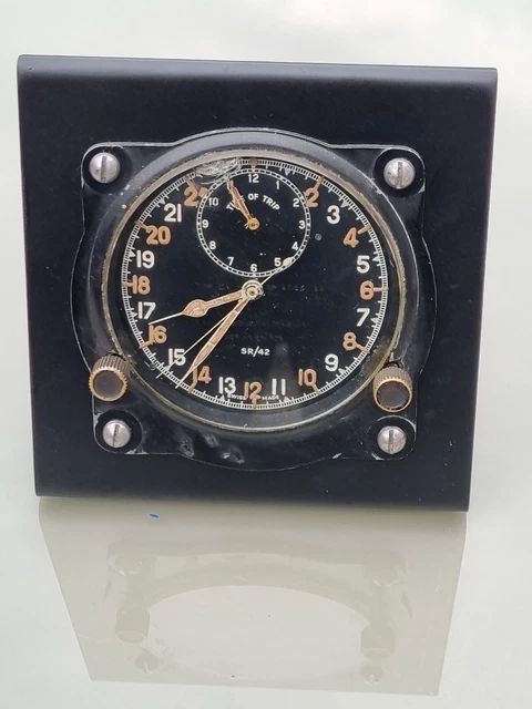 WW2 RAF SMITHS MKIIIB 6A/839 Cockpit Clock. Jaeger Le Coultre 24 Hour ...