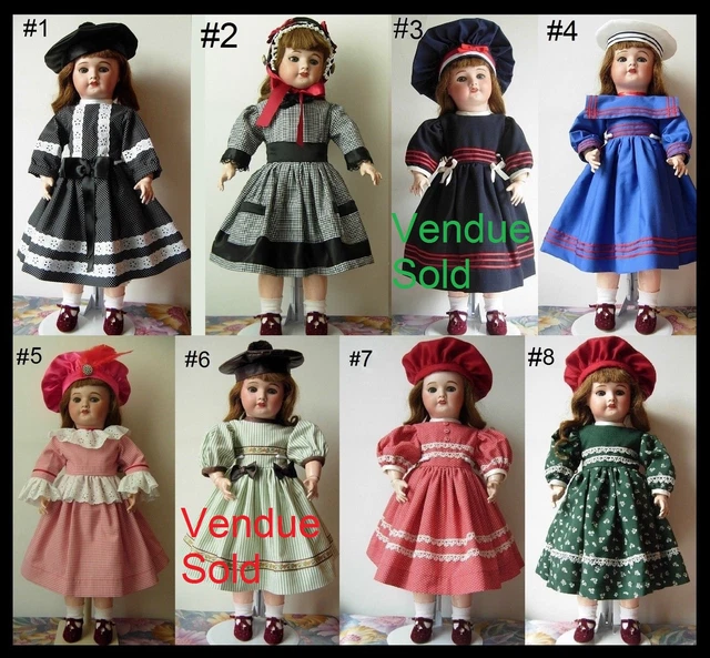 ROBE POUPÉE ANCIENNE SFBJ Jumeau Kestner Halbig Heubach dress antique ...